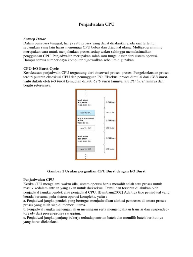 OPTIMASI PENJADWALAN CPU | PDF