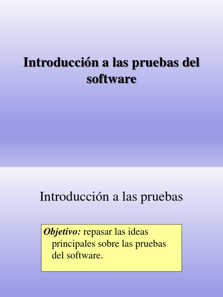 Introduccion Pruebas Del Software | PDF | Automatización | Software