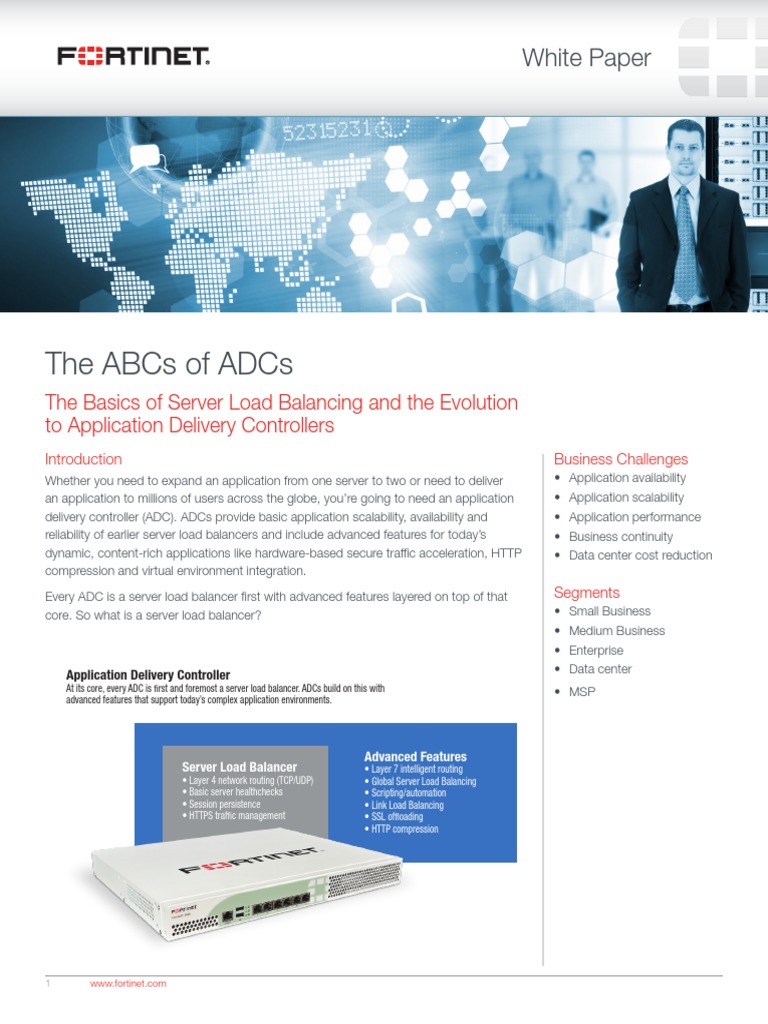 The Abcs of Adcs: White Paper | PDF | Load Balancing (Computing) | Domain Name System