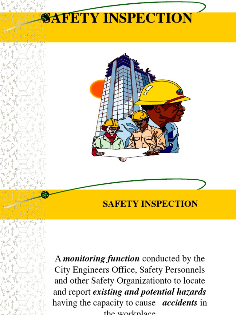 Workplace Safety Inspection Guide | PDF | Safety | Occupational Hygiene
