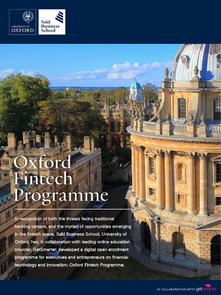 Oxford Fintech Programme Prospectus | PDF | Financial Technology ...