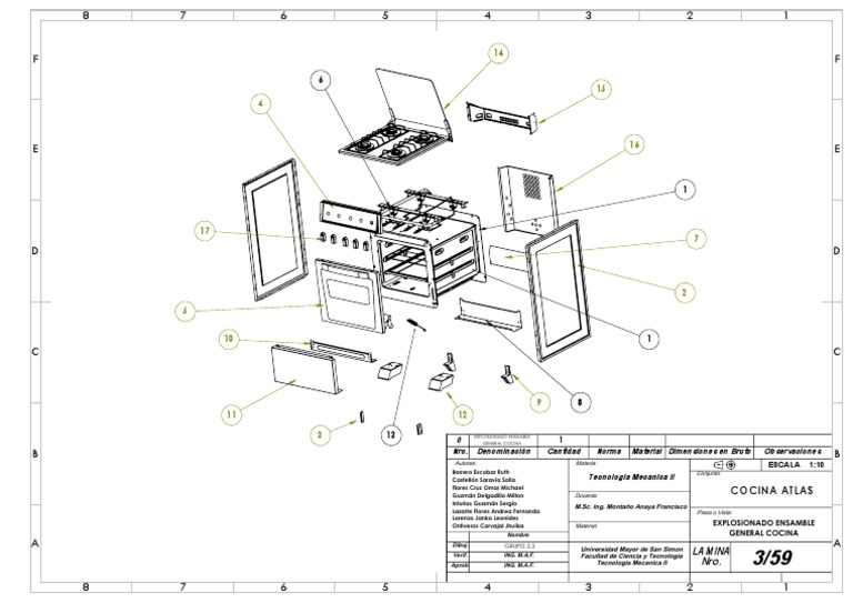 3-Explosionado Ensamble General Cocina PDF | PDF