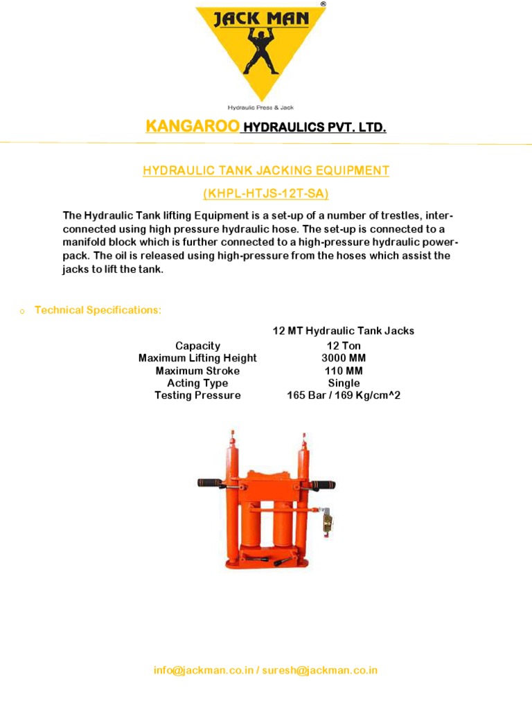Tank Jacks | PDF | Equipment | Gas Technologies