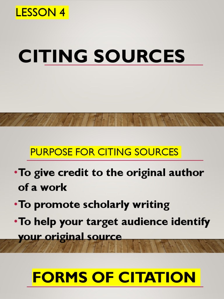 Lesson 4 | PDF | Citation | Apa Style