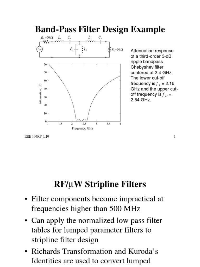 Band Pass Filter Design Example PDF | PDF | Electronic Filter | Radio