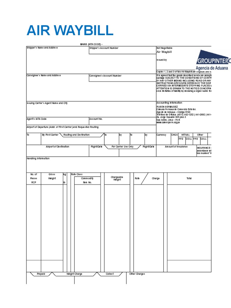 Air Waybill | PDF | Economies | Transport