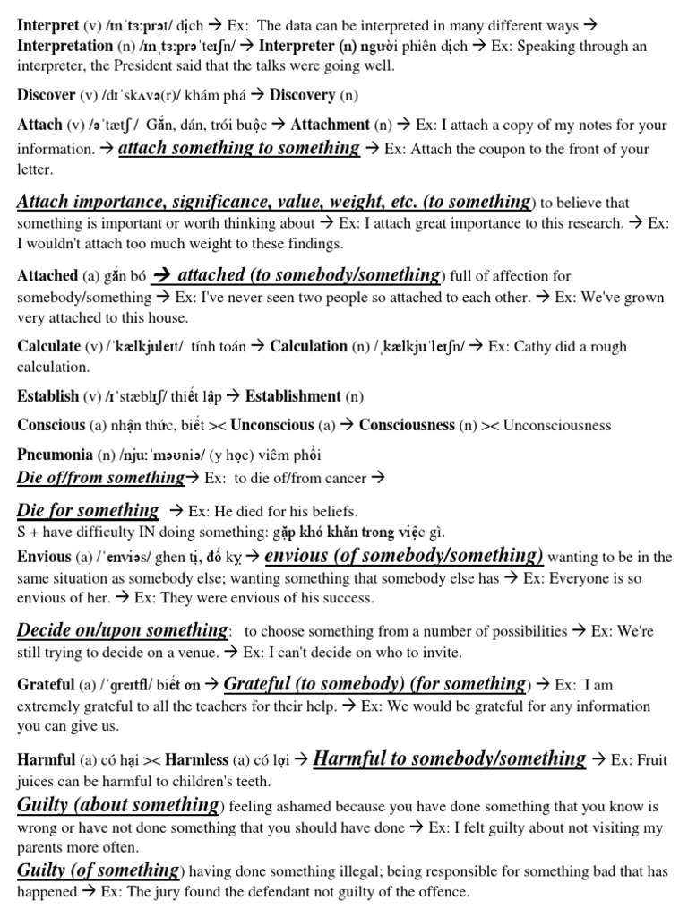 Attach Something To Something: Envious (Of Somebody/something) | PDF