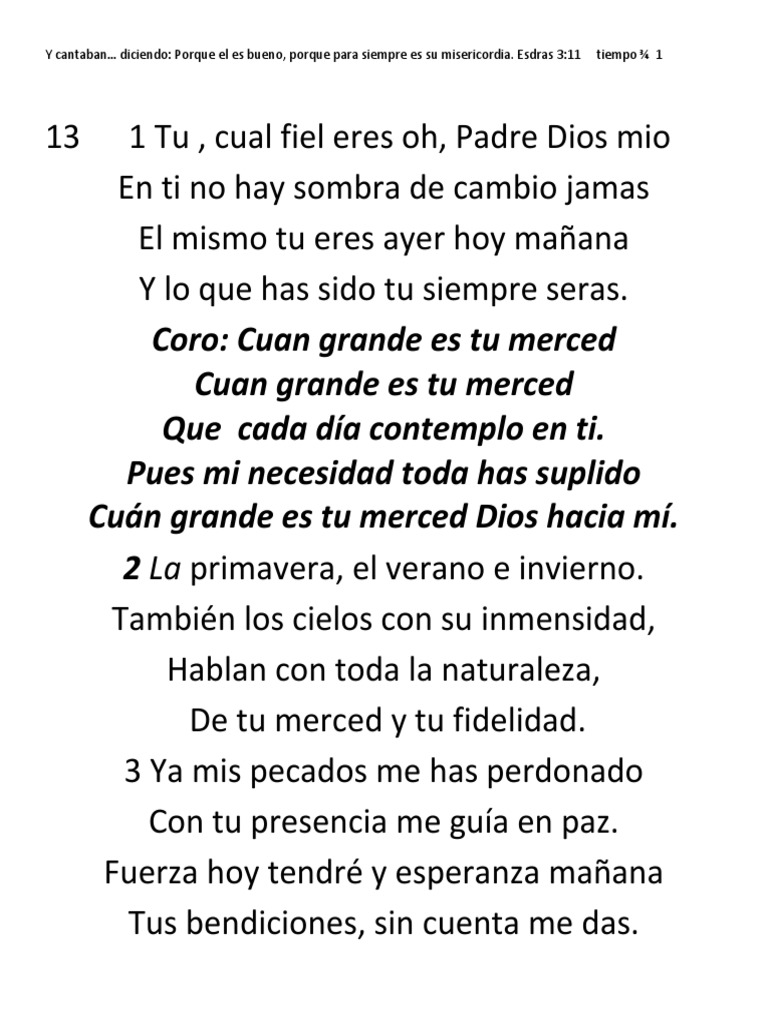 13 Himnos De Fe Esperanza Y Amor Pdf Pdf Misericordia Amor