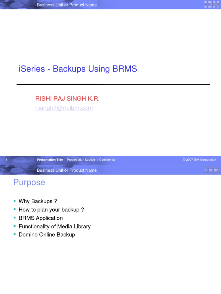 BRMS Backup | PDF | Backup | Computer File