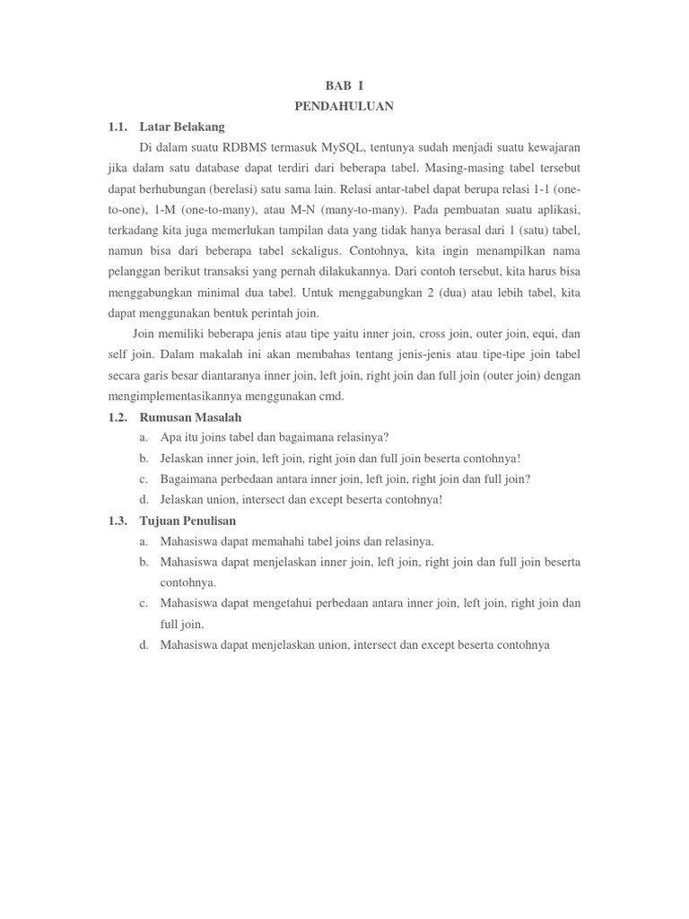 Makalah JOIN Database | PDF