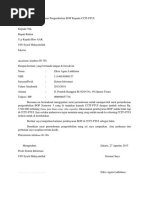 Surat Permohonan Pengembalian Dana | PDF | Pengelolaan Keuangan & Uang