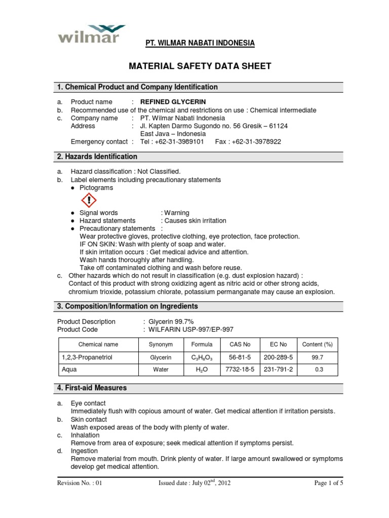 An In-Depth Look at the Properties and Safety of Refined Glycerin | PDF ...