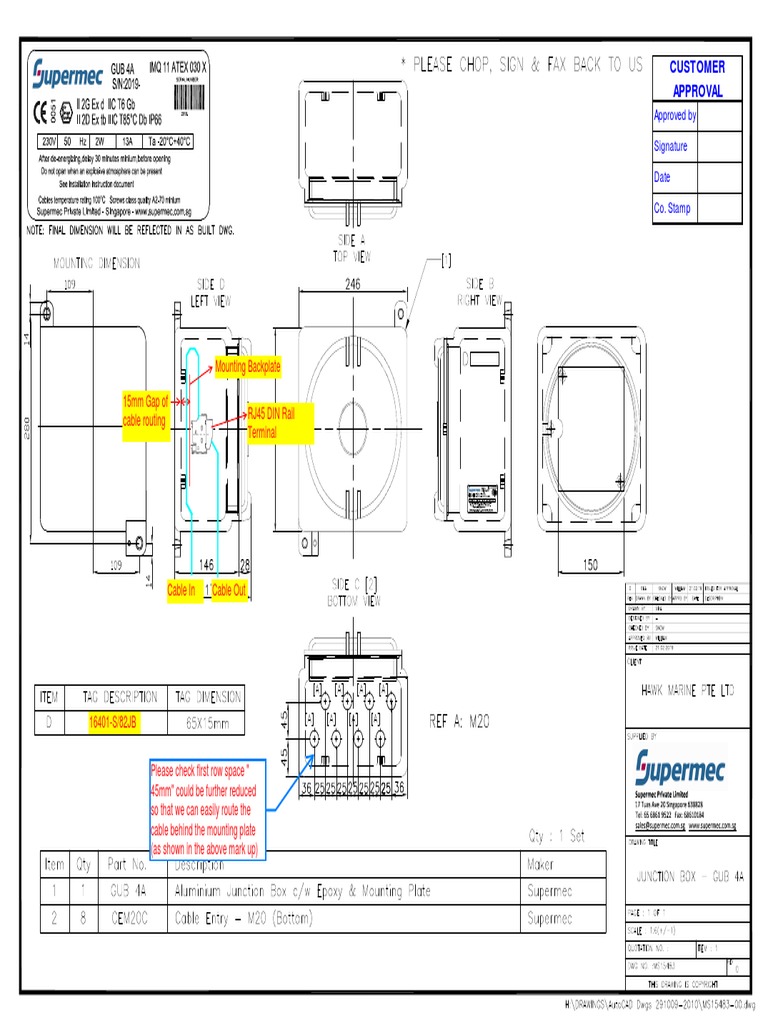 15mm Gap of Cable Routing Mounting Backplate: RJ45 DIN Rail Terminal | PDF