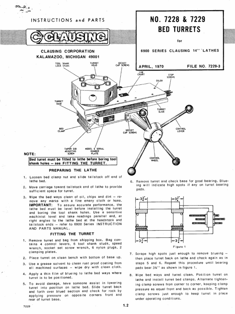 Clausing 6913 Lathe Turret | PDF