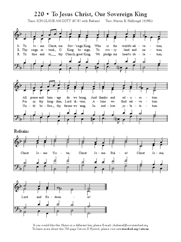 To Jesus Christ Our Sovereign King PDF | PDF