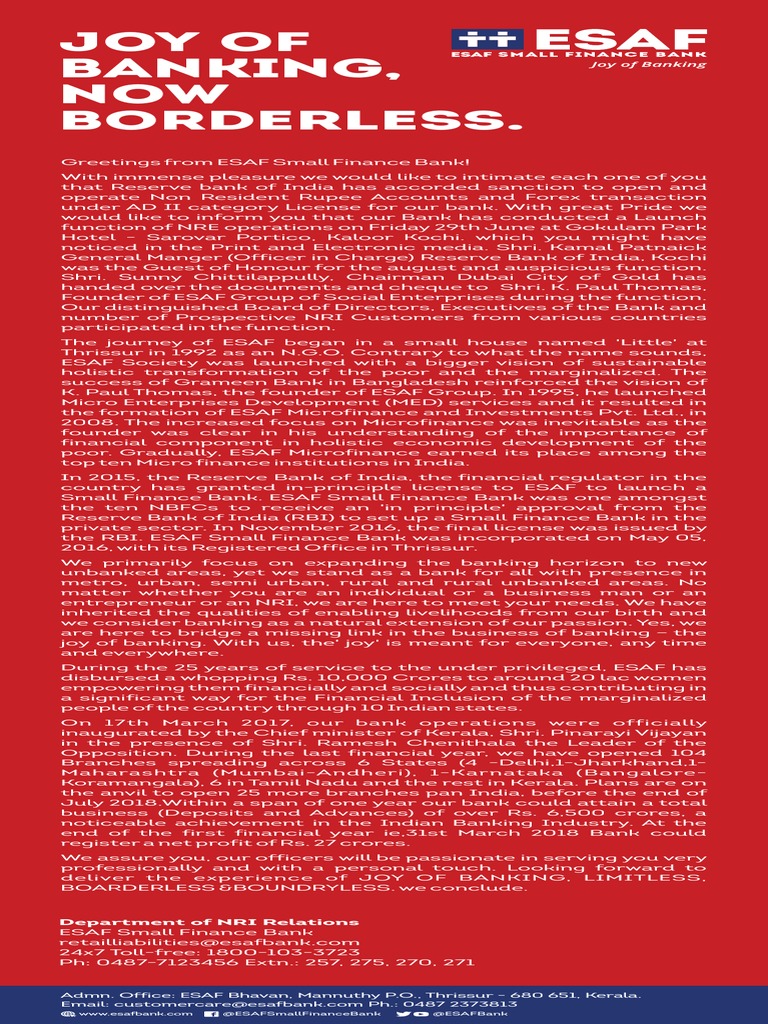 Esaf SFB & Nri Portfolio | PDF