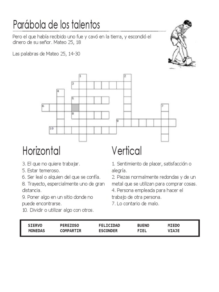 Actividades sobre la Parábola de los Talentos | PDF