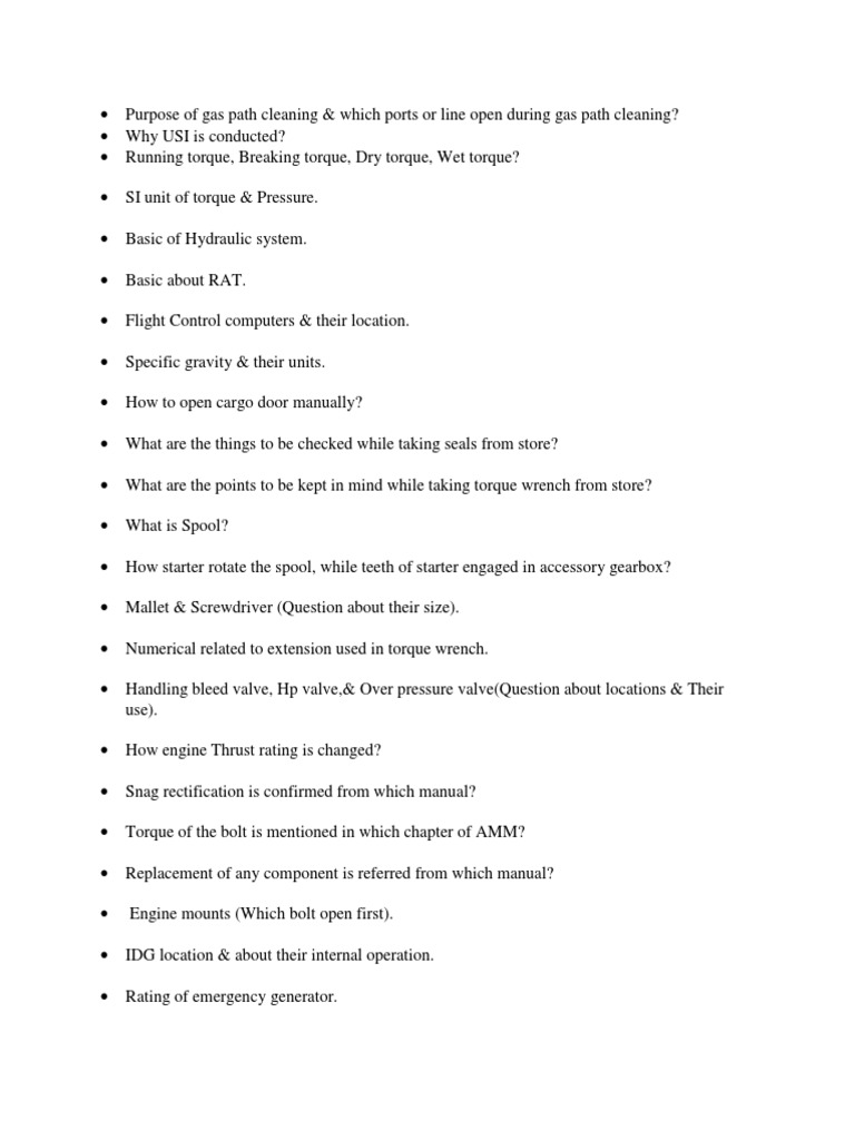 Indigo Interview Questions | PDF | Valve | Torque