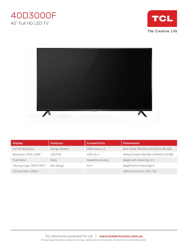 TCL 3000 Brochure | PDF