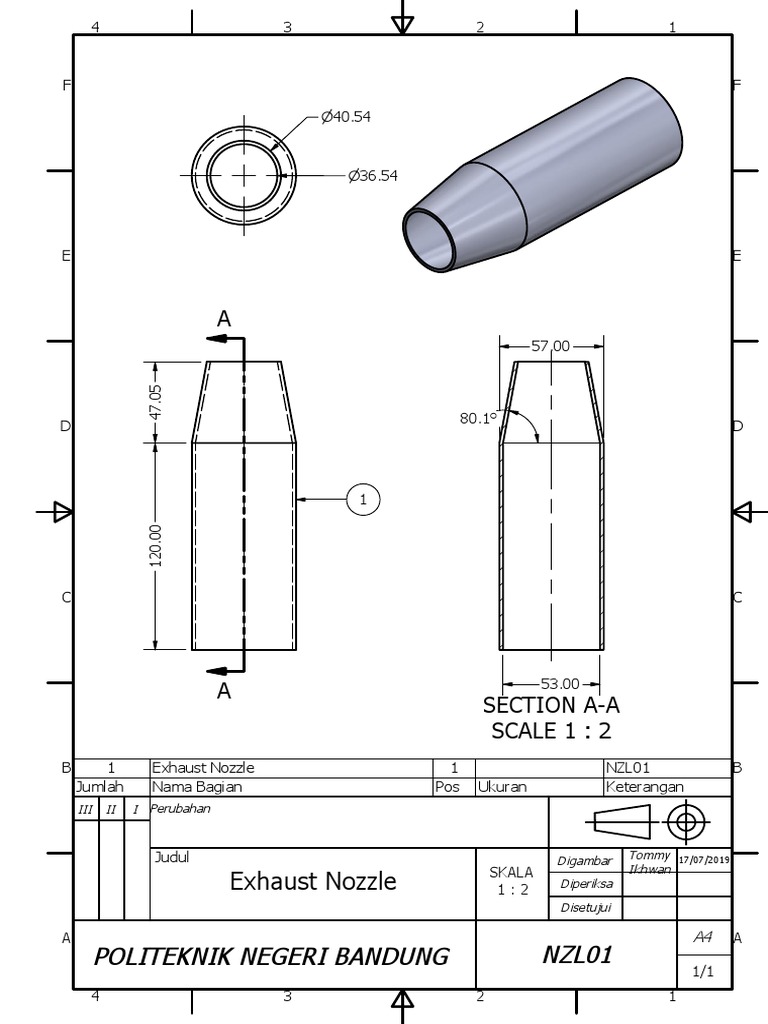 Gambar Teknik Exhaust Nozzle | PDF