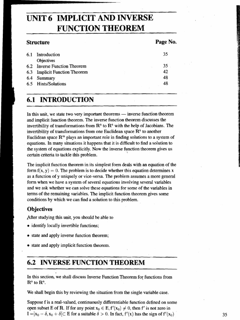 Ignou Chapter | PDF | Function (Mathematics) | Derivative