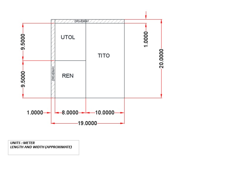 Units: Meter Length and Width (Approximate) : Driveway | PDF