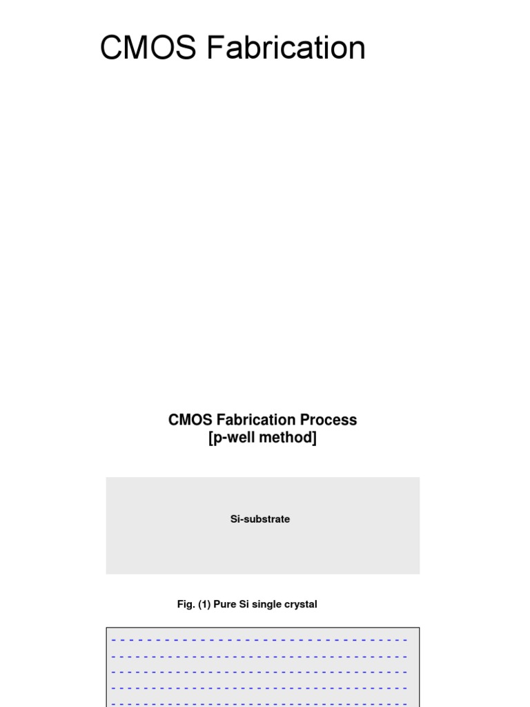 CMOS Fabrication Process Steps | PDF | Semiconductor Device Fabrication ...