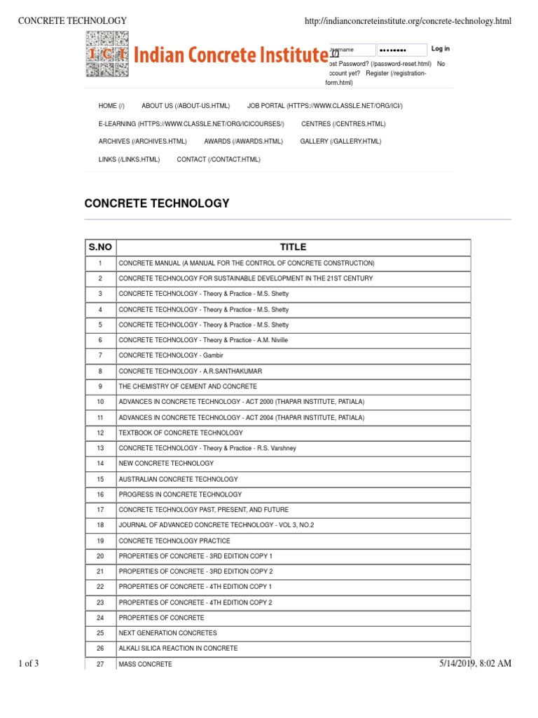 Concrete Technology | PDF | Concrete | Cement
