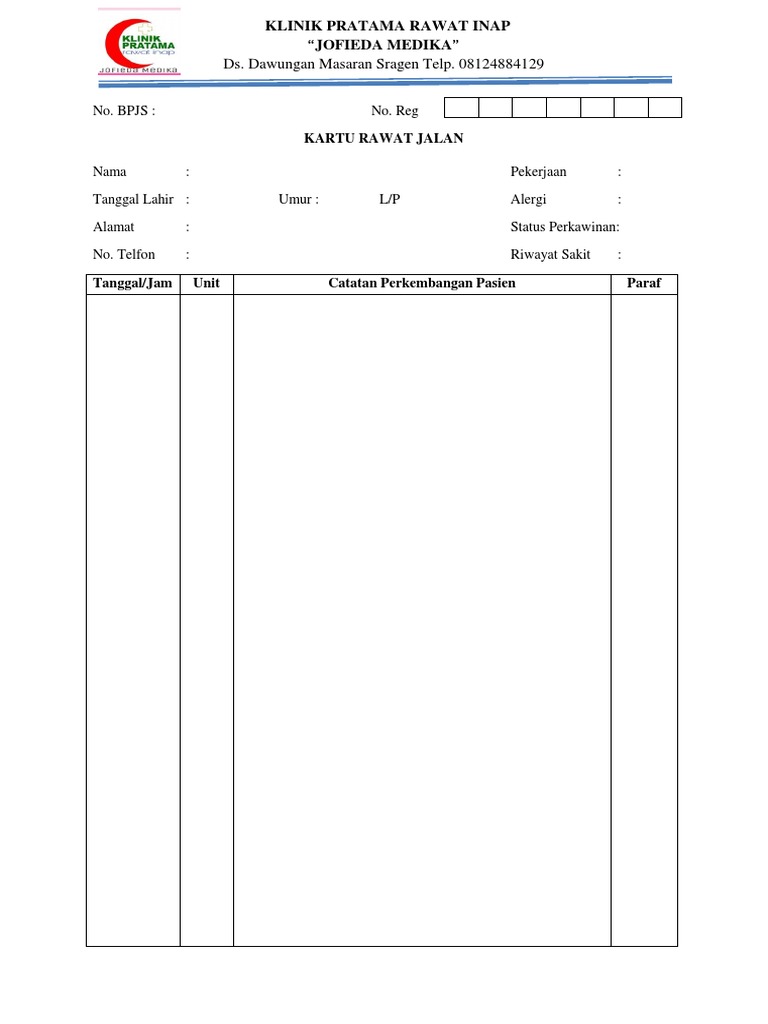 Kartu Rawat Jalan | PDF