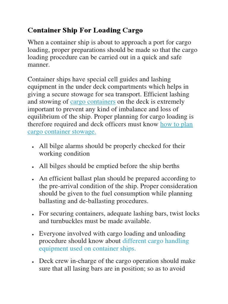 Marine Logistics | PDF | Containerization | Cargo