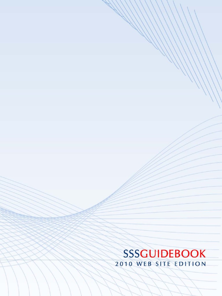 SSS GuideBook 2010 PDF | PDF | Government | Social Institutions