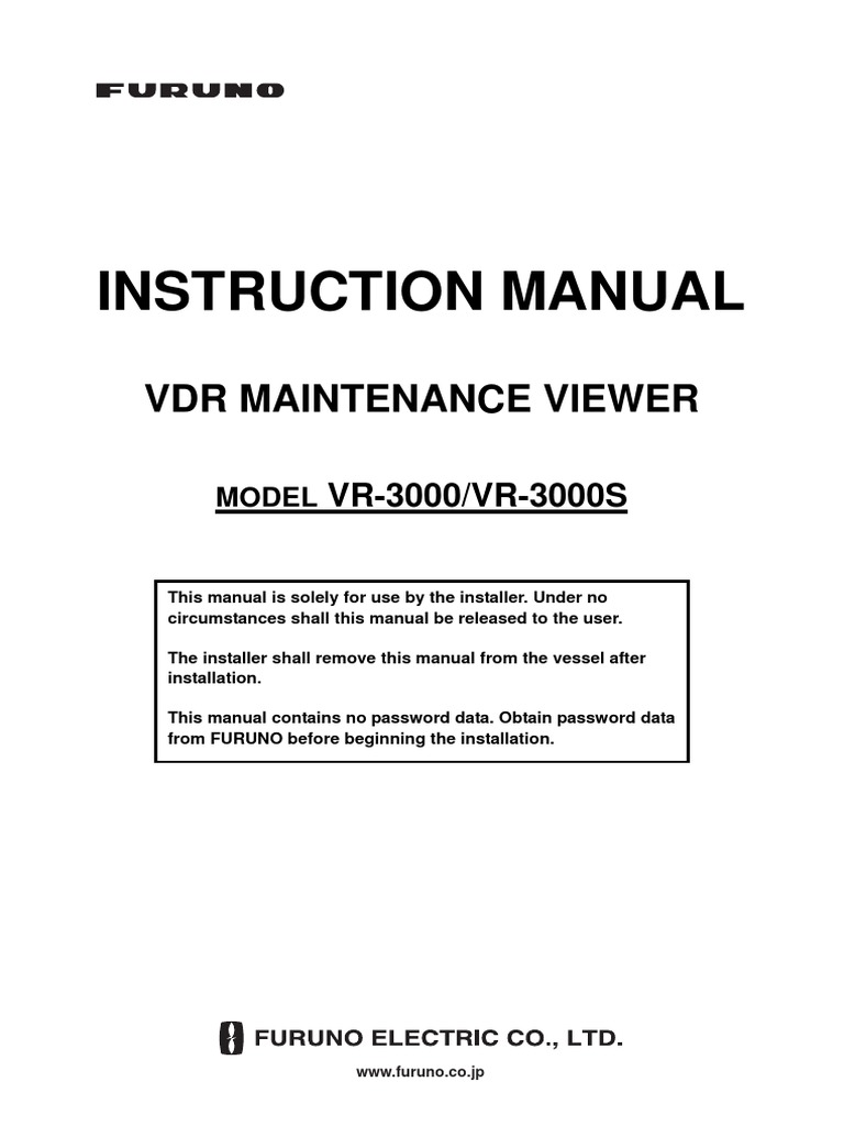 Instruction Manual: VDR Maintenance Viewer | PDF | Internet Protocol ...