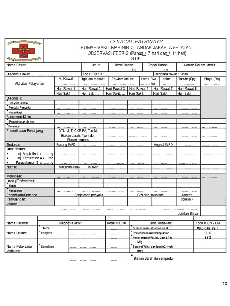 Clinical Pathway Obs Febris 7 14 Hariaaaa | PDF