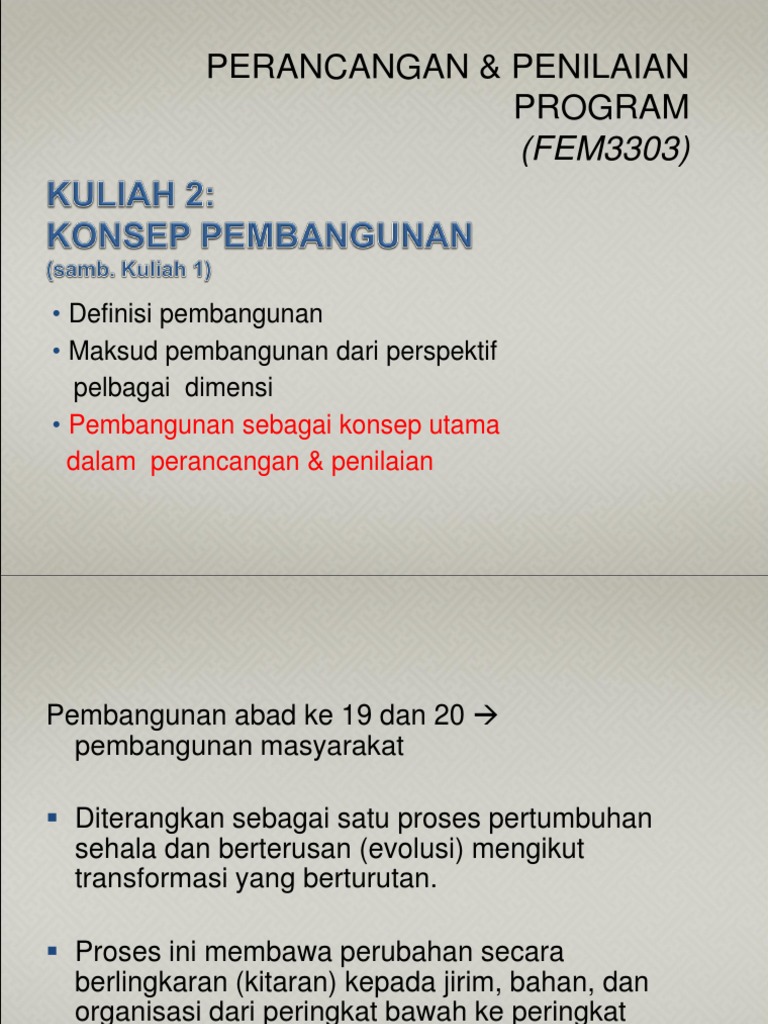 Perancangan & Penilaian Program: Definisi Pembangunan Maksud ...