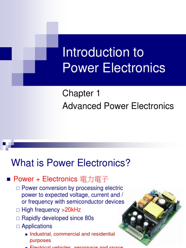 PPT Introduction To Power Electronics (Benny Yeung) PDF | PDF | Power ...