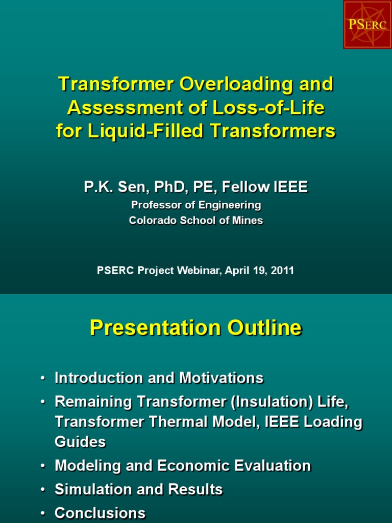 Transformer Overloading & Life Assessment | PDF | Transformer ...