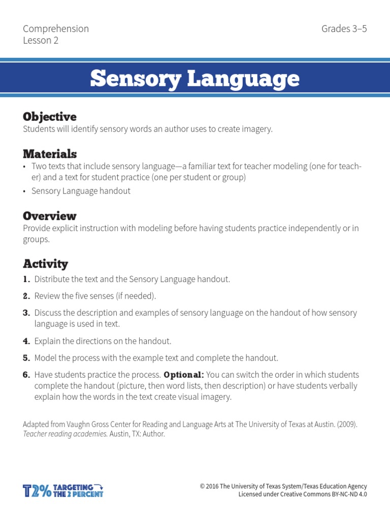 Sensory Language: Objective | PDF | Epistemology | Psychological Concepts