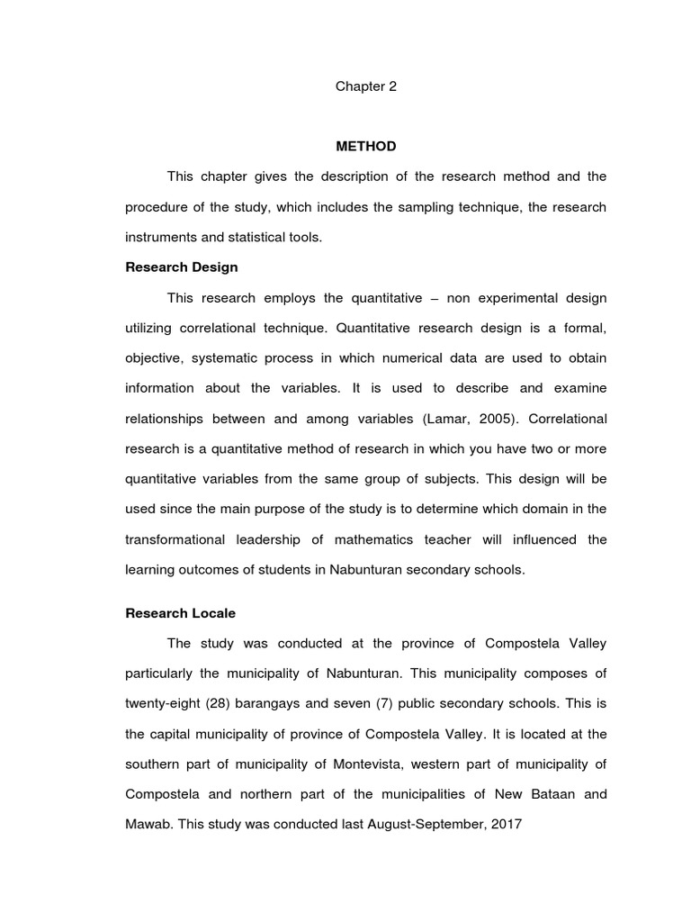 Chapter 2 - Example | PDF | Quantitative Research | Research Design