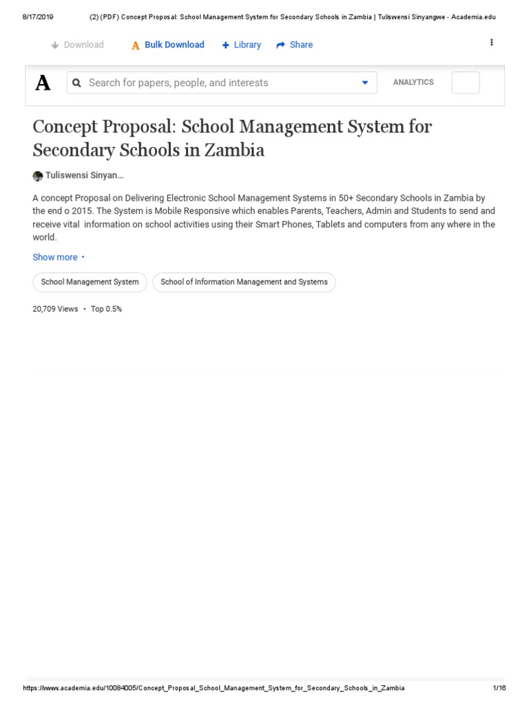 (PDF) Concept Proposal - School Management System For Secondary Schools ...
