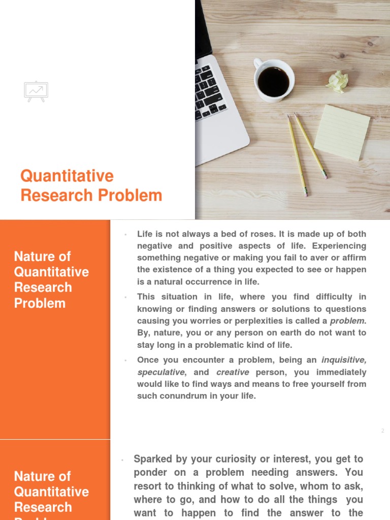 Formulating Effective Quantitative Research Problems and Questions for ...