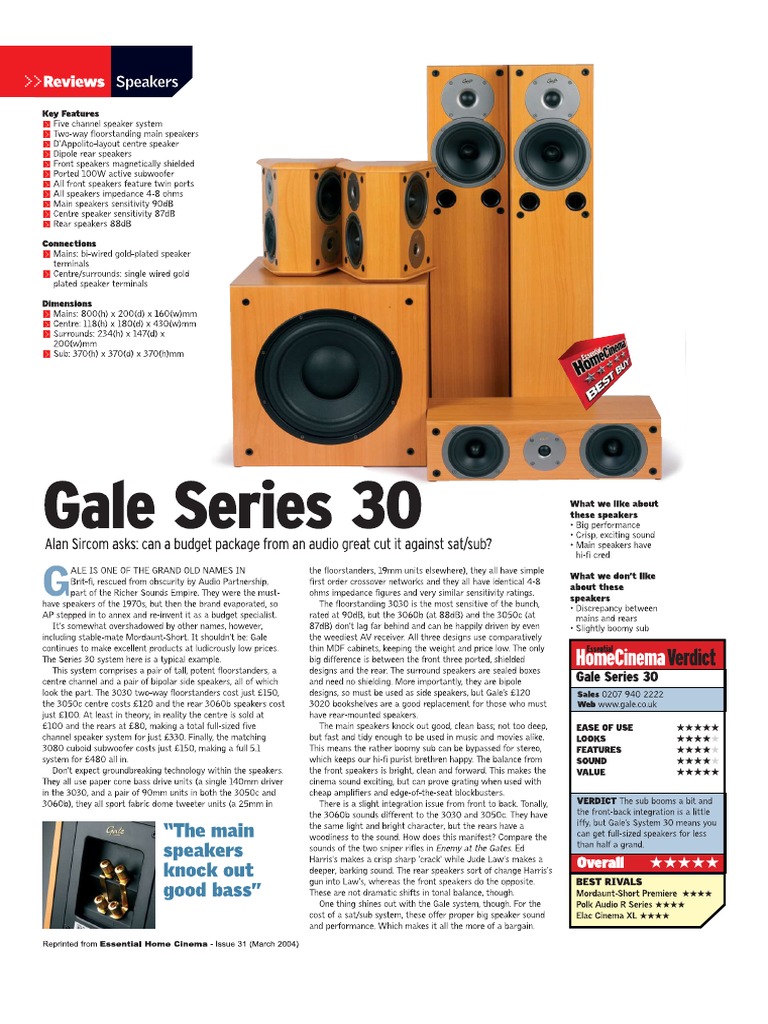 Gale Speakers | PDF
