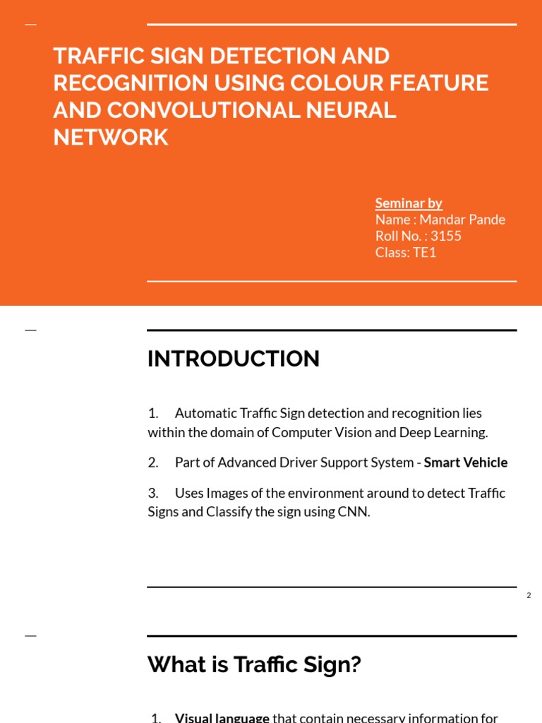 Traffic Sign Detection and Recognition Using Colour Feature and Convolutional Neural Network by ...