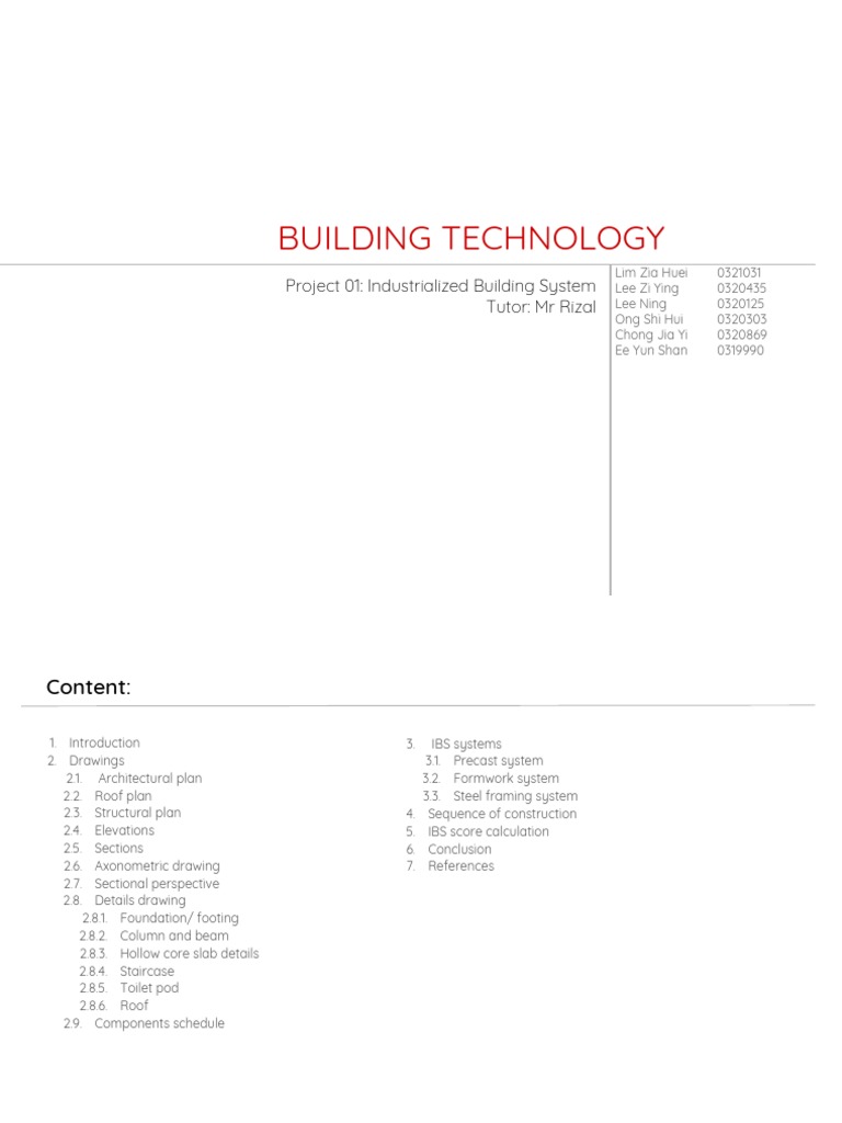 Building Technology: Project 01: Industrialized Building System Tutor ...