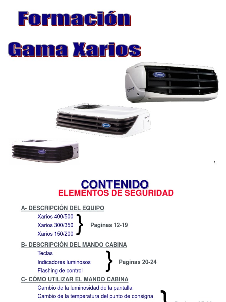 Xarios 500 Training Español | PDF | Temperatura | Presión