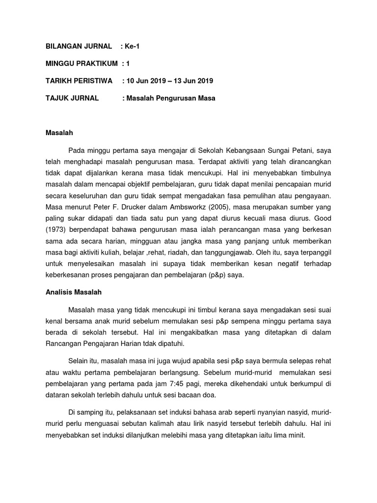 Jurnal Reflektif 1 | PDF
