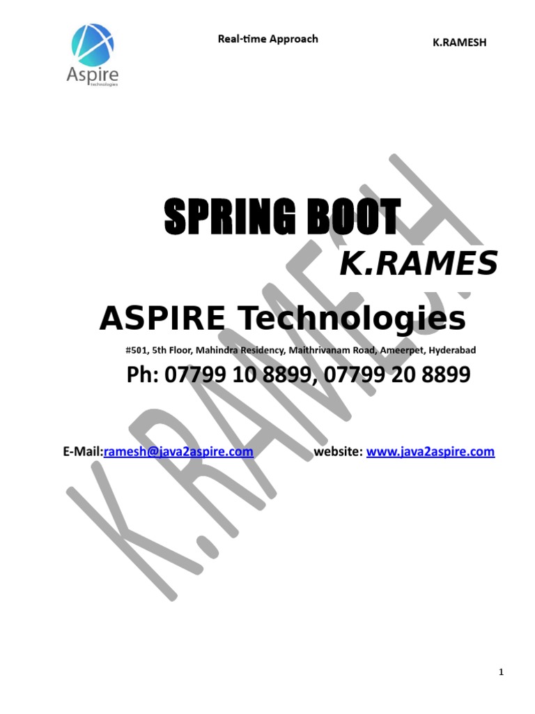 Spring Boot Material | PDF | Spring Framework | Software Engineering