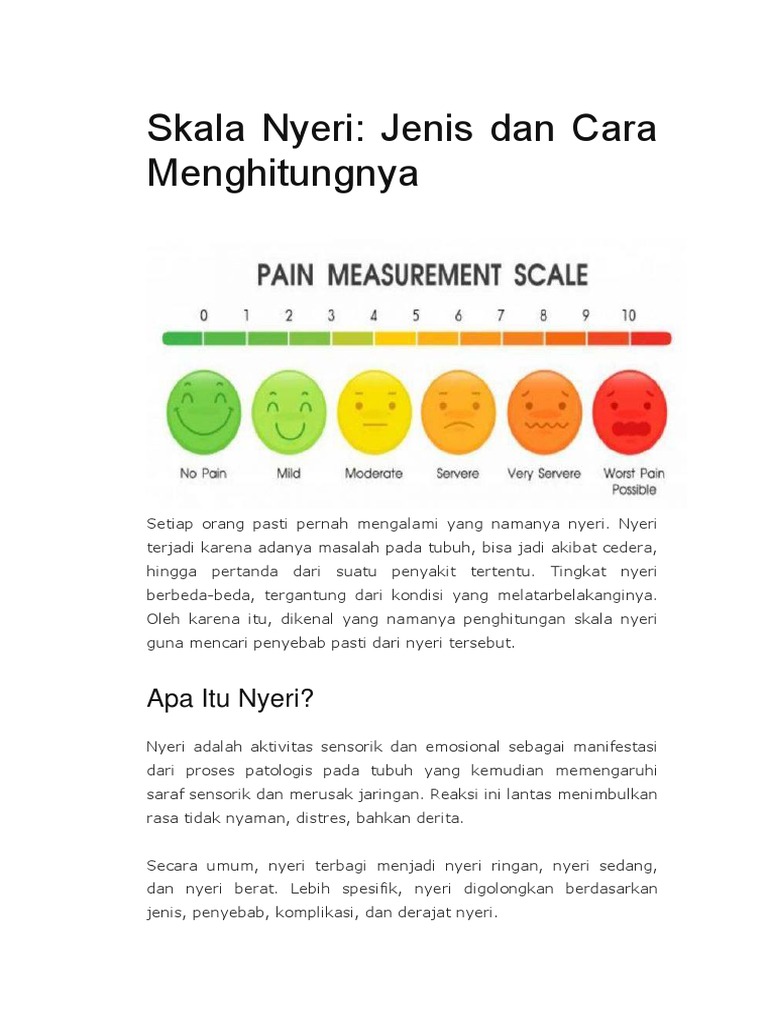 Jenis dan Penghitungan Skala Nyeri | PDF