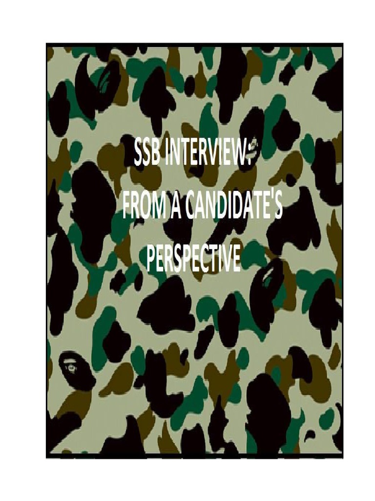 SSB From Candidate View | PDF | Psychological Concepts | Psychology