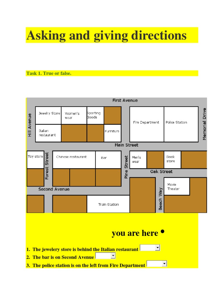 Asking and Giving Directions | PDF