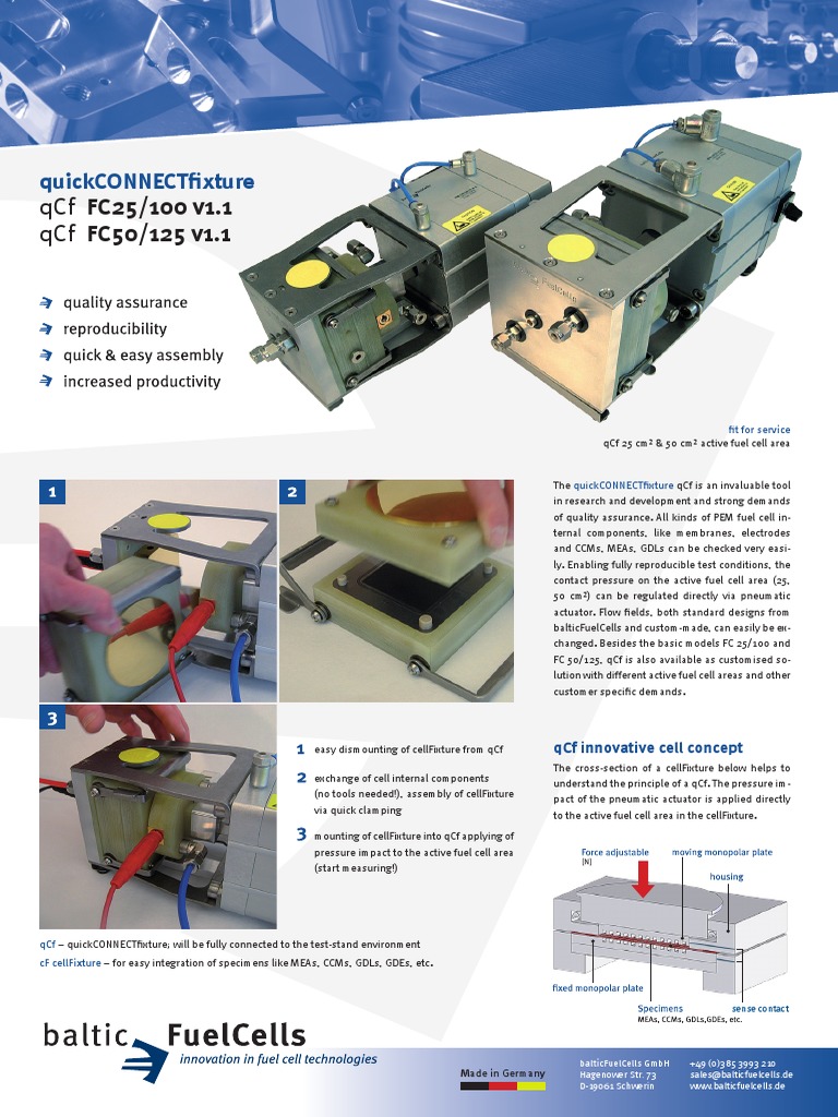 quickCONNECTfixture balticFuelCells | PDF | Thermostat | Actuator